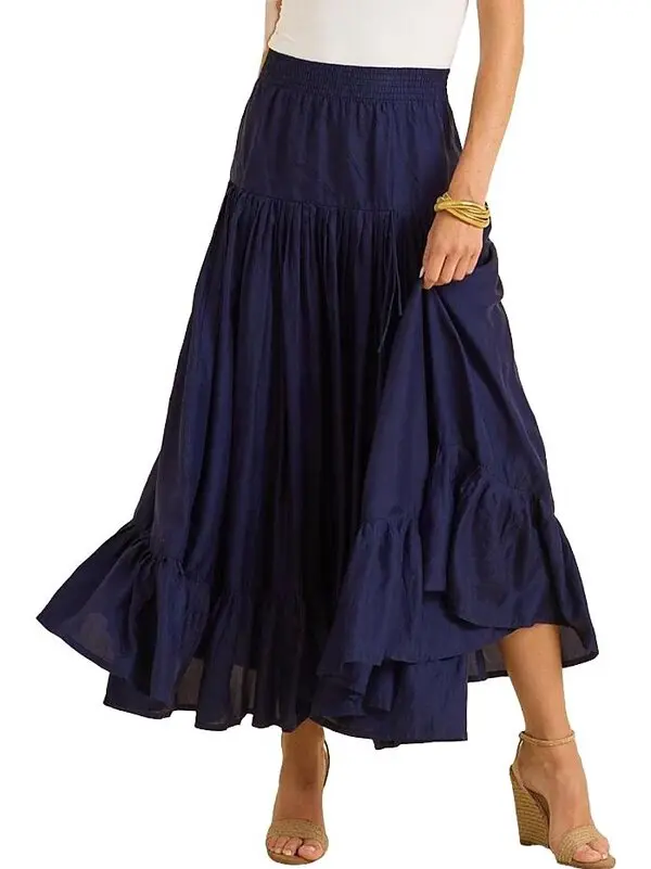Calypso St. Barth Lourdes Maxi Skirt - Navy