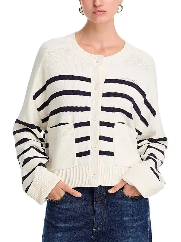 Cinq À Sept Berenice Amour Cardigan Sweater - Ivory/navy