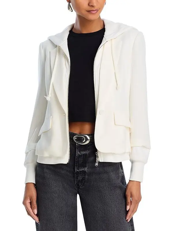 Cinq À Sept Khloe Hooded Blazer - Ivory/ivory
