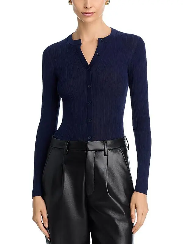 A.L.C. Fisher Textured Cardigan - Navy