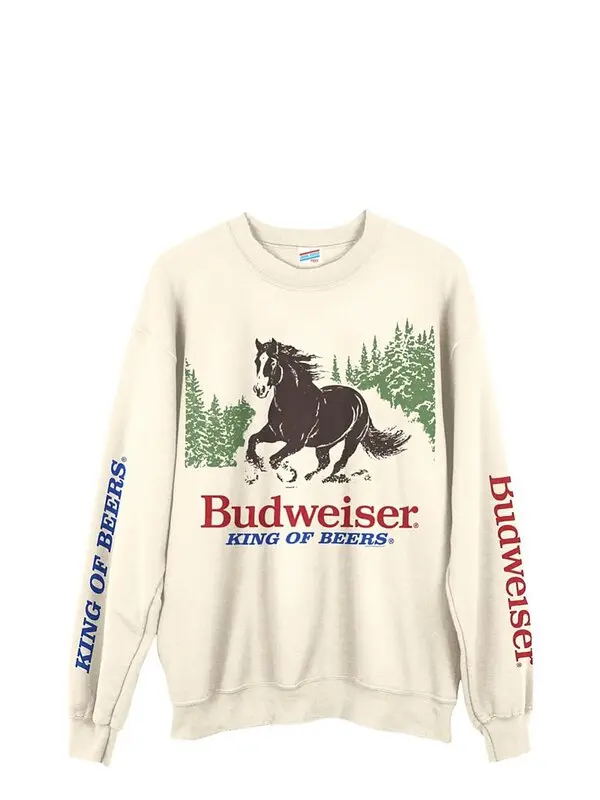 Junk Food Clothing Budweiser Clydesdale Fleece Sweatshirt - Sand