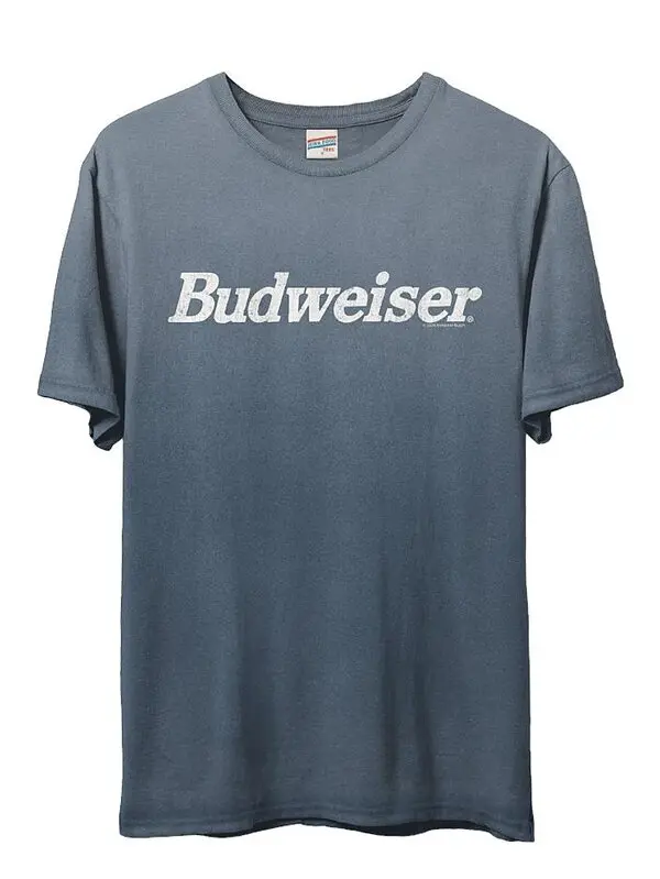 Junk Food Clothing Budweiser Logo Flea Market Tee - Blue Dusk