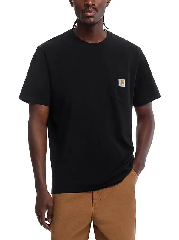 Carhartt Work In Progress Carhartt Logo Pocket Tee - Black