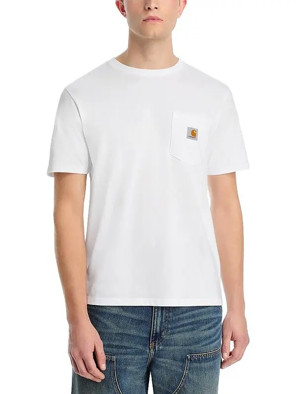 Carhartt Work In Progress Carhartt Logo Pocket Tee - White