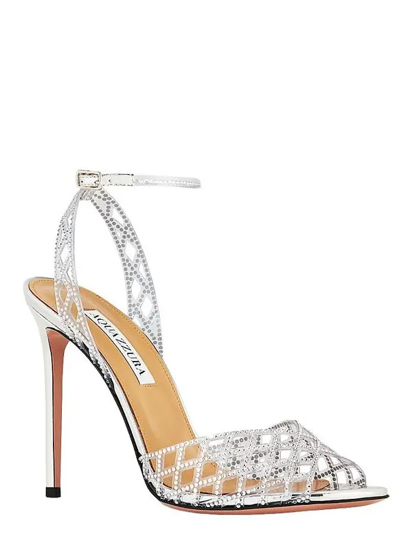 AQUAZZURA Lumiere 105 Sandals - Silver