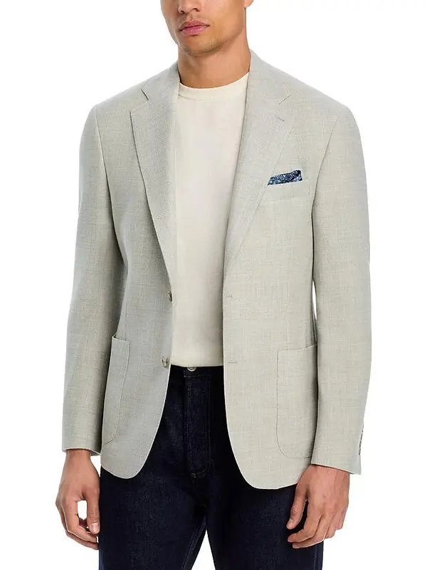 Vince Wool Pique Jersey Slim Fit Sport Coat - Pearl Grey