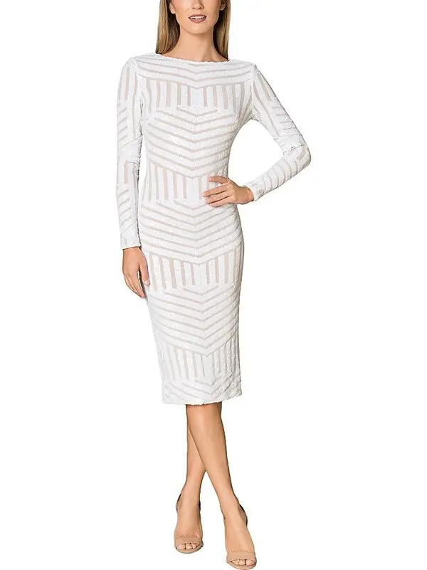 Dress The Population Emery Sequined Dress - White