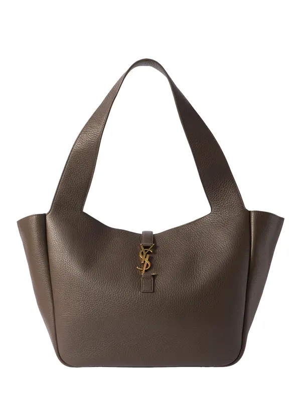 Saint Laurent Le 5 À 7 Bea Textured-leather Tote - Brown