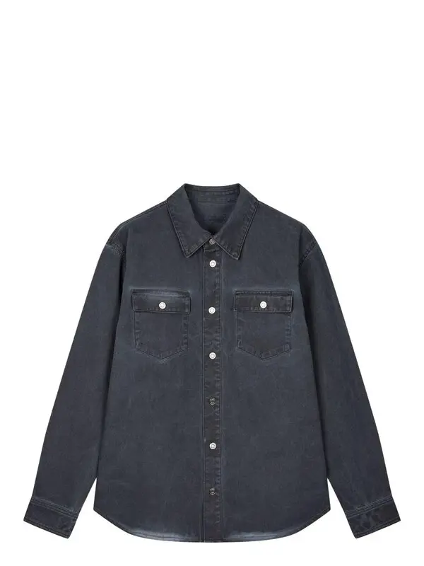 STUDIO TOMBOY Washed-effect Denim Jacket - Grey