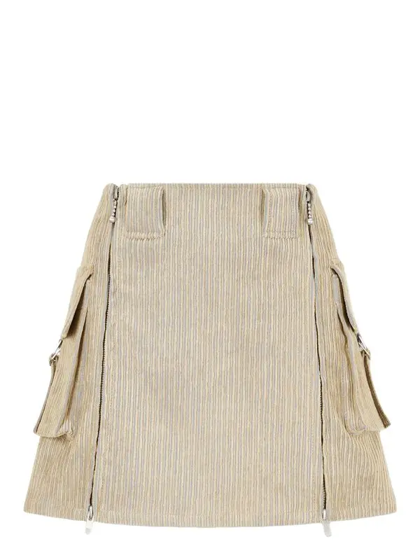 STUDIO TOMBOY Corduroy Mini Skirt - Neutrals