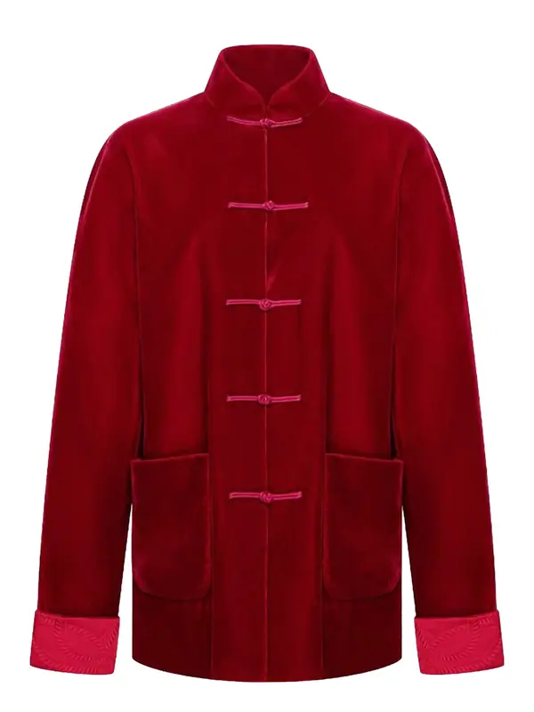 Shanghai Tang Velvet Tang Jacket - Red