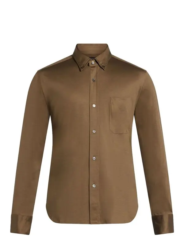 TOM FORD Long Sleeve Shirt - Brown