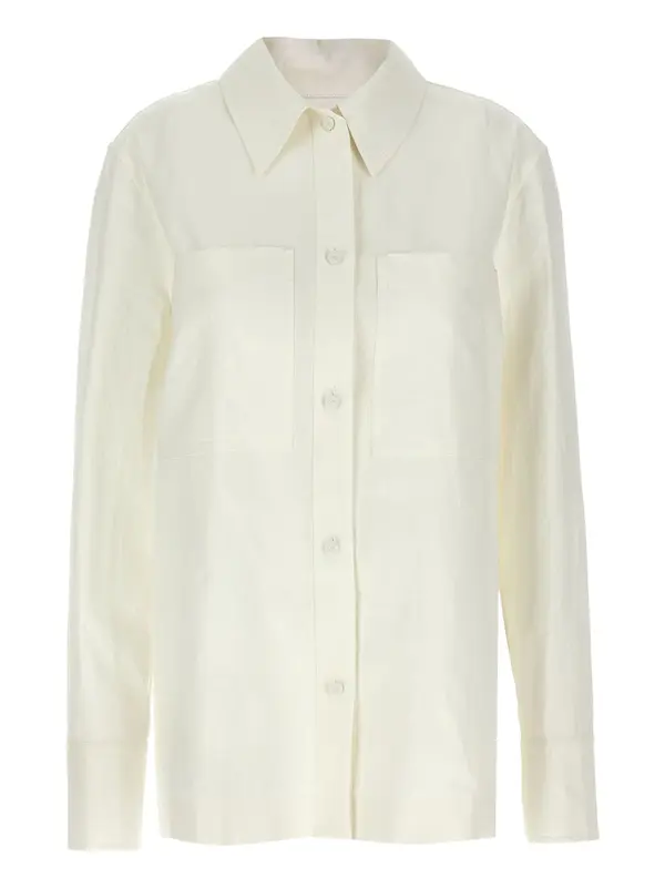 JIL SANDER Linen Shirt - Neutrals
