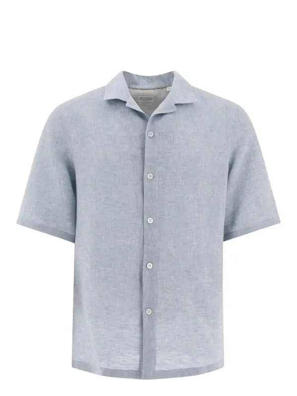Brunello Cucinelli Linen Shirt - Blue