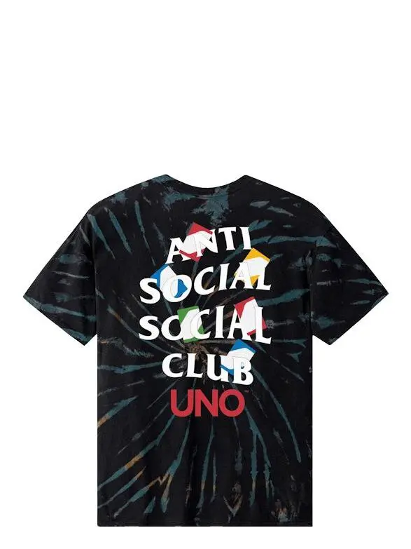 ANTI SOCIAL SOCIAL CLUB X Uno Draw Two Tee Shirt - Black Galaxy
