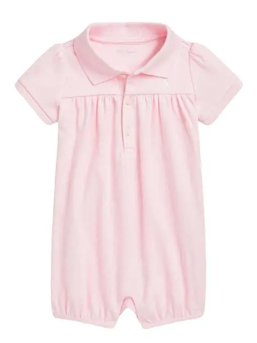 Ralph Lauren Polo Cotton Bubble Romper - Pink