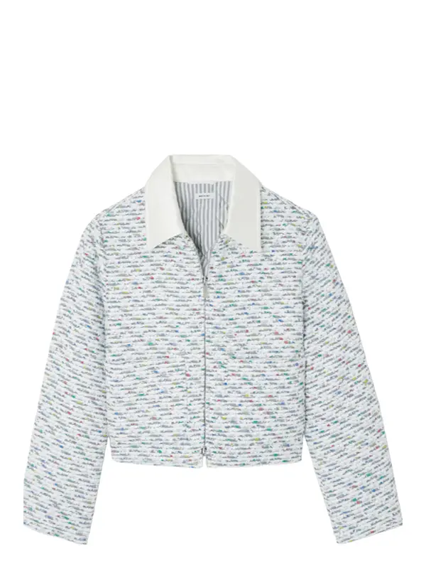 Thom Browne Silk-trimmed Sequined Tweed Down Jacket - Gray