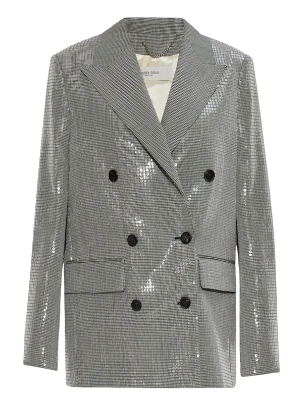 Golden Goose Sequinned Blazer - Silver