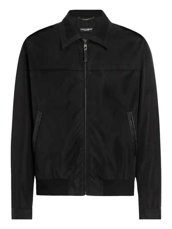 Dolce & Gabbana Logo-plaque Bomber Jacket - Black