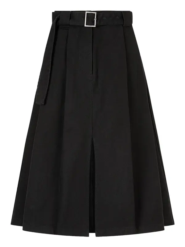STUDIO TOMBOY Belted Midi Skirt - Black