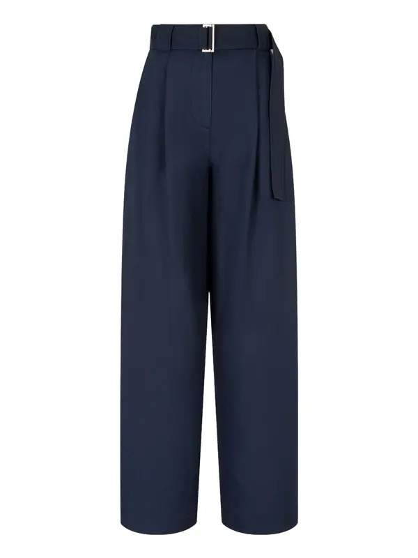 STUDIO TOMBOY Belted Wide Leg Trousers - Blue