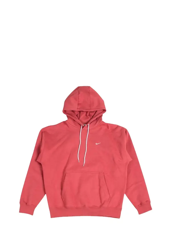 Nike Nikelab Solo Swoosh Fleece Hoodie Pullover - Team Red/white