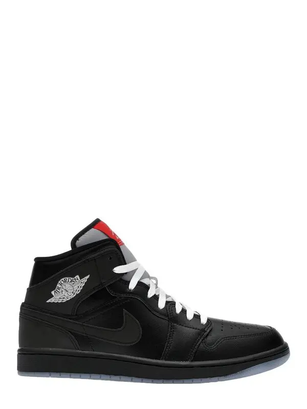 JORDAN 1 Mid Se Metallic Reimagined Sneakers - Black/silver Metallic/university Red
