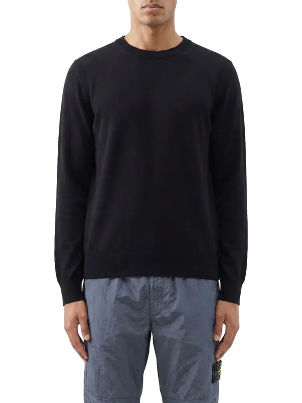 Stone Island Crew Neck Sweater - Black
