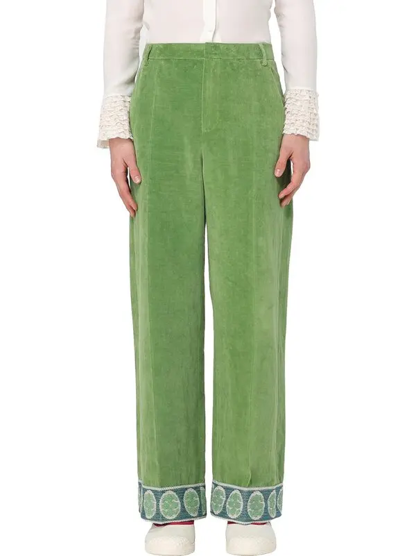 Valentino Garavani Velvet Trousers - Green