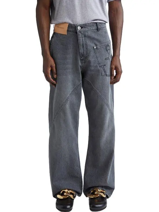 JW Anderson Twisted Workwear Jeans - Grey 929