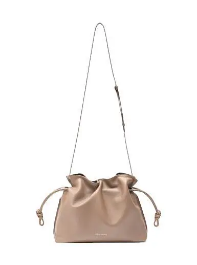 ESIN AKAN 3-in-1 Midi Emma Leather Crossbody Bag - Oatmilk