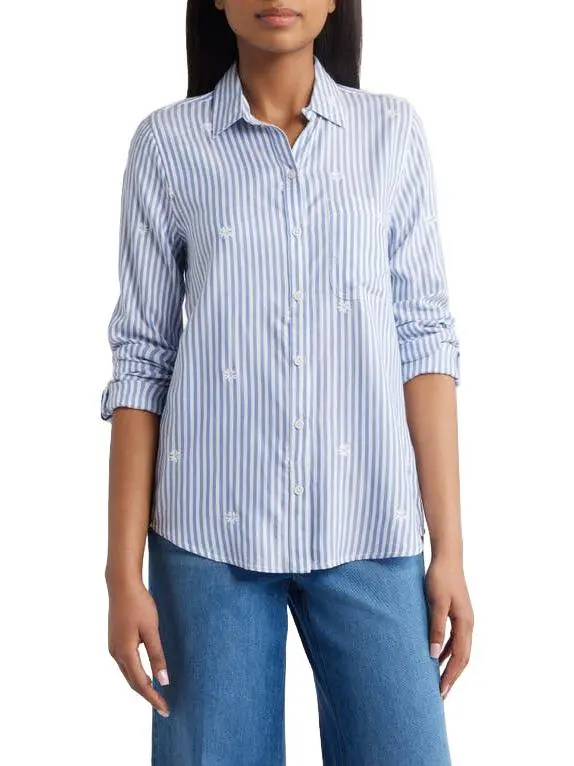 BEACHLUNCHLOUNGE Kaylee Heart Stripe Shirt - Daisy Age