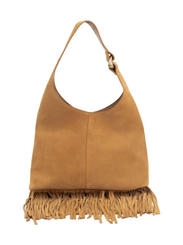 Jeffrey Campbell Wonders Suede Shoulder Bag - Tan Suede