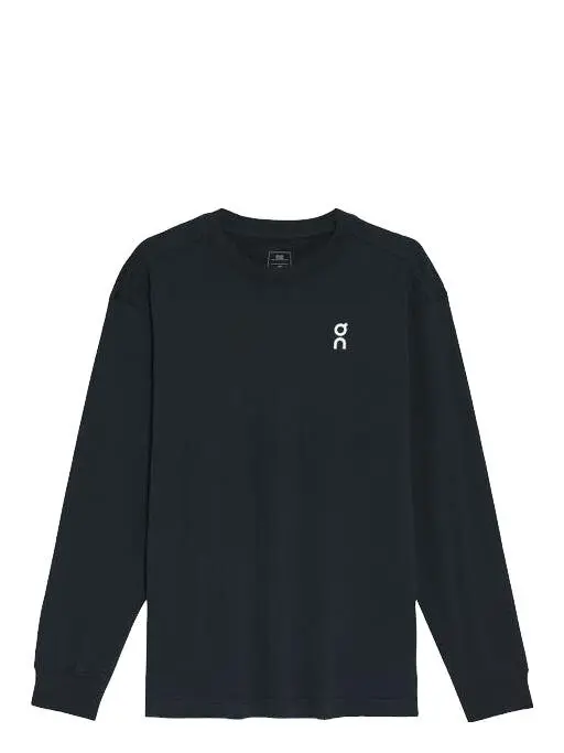 On Club T Oversize Long Sleeve Organic Cotton T-shirt - Black
