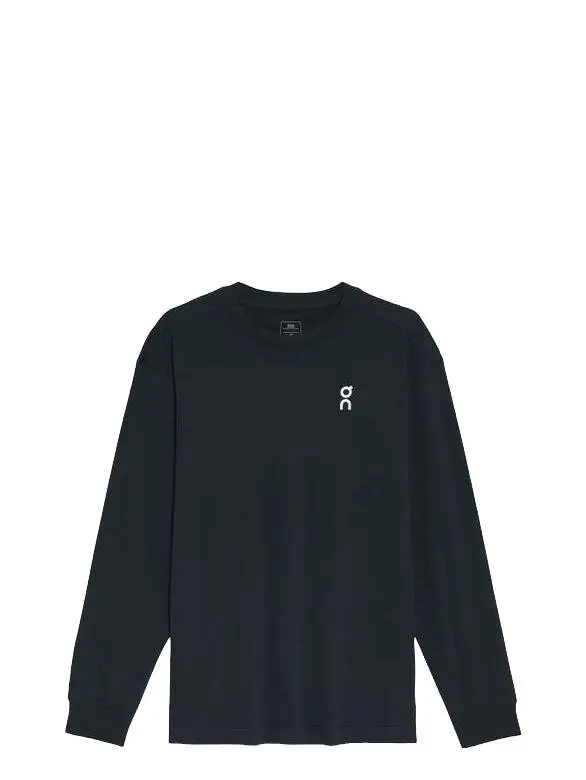 On Club T Oversize Long Sleeve Organic Cotton T-shirt - Black