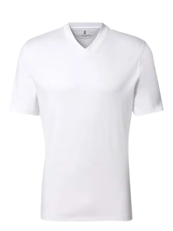 Brunello Cucinelli Cotton Jersey T-shirt - White