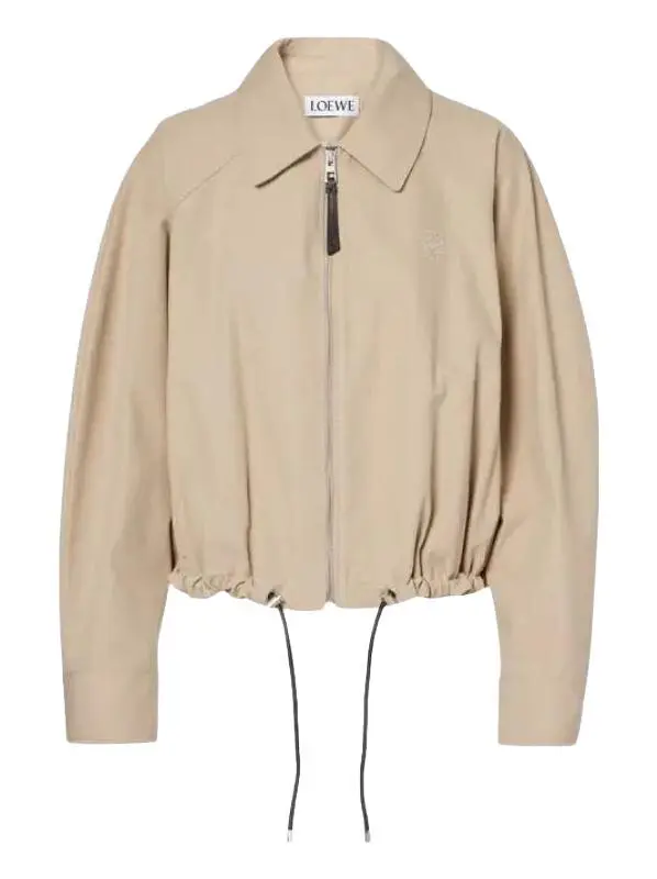 Loewe Cotton Bomber Jacket - Beige