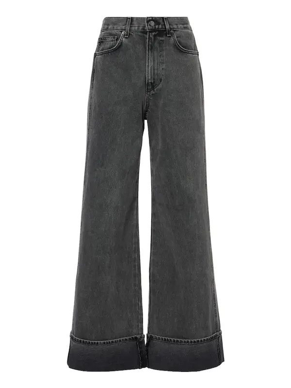 Veronica Beard Taylor High-rise Wide-leg Jeans - Black