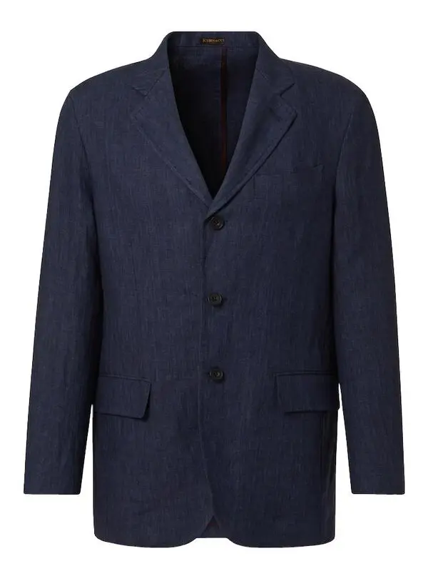 Rubinacci Linen Blazer - Blue