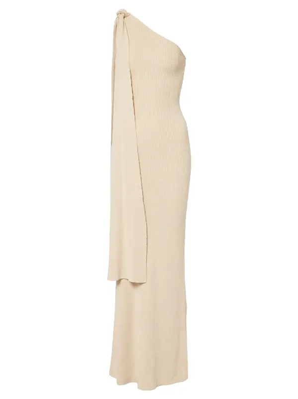 AYA MUSE Dara One-shoulder Maxi Dress - Beige