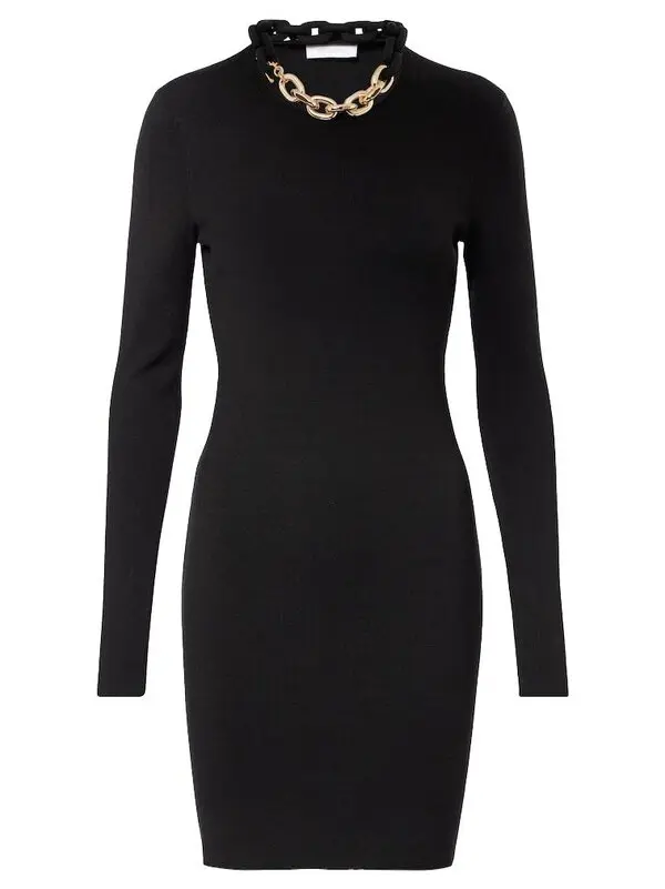 Rabanne Chain-detail Mini Dress - Black