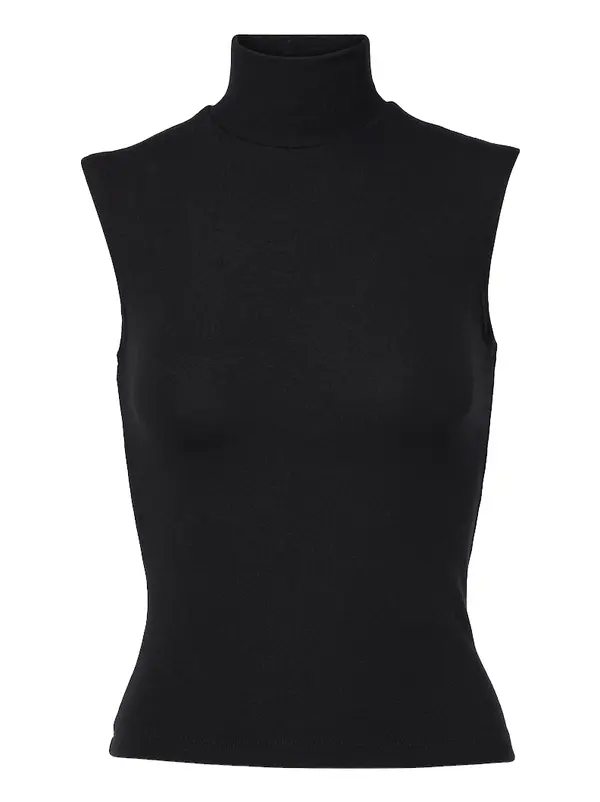 LESET Lauren Turtleneck Top - Black