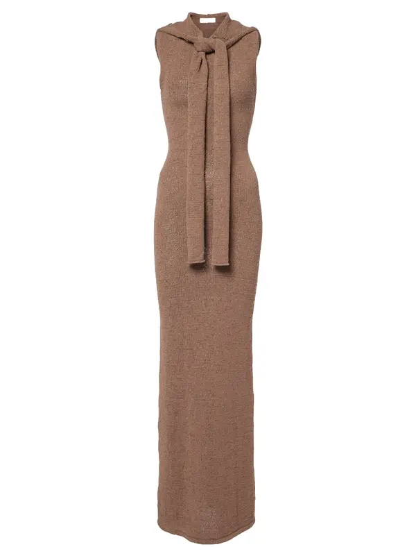 AYA MUSE Rory Hooded Maxi Dress - Brown
