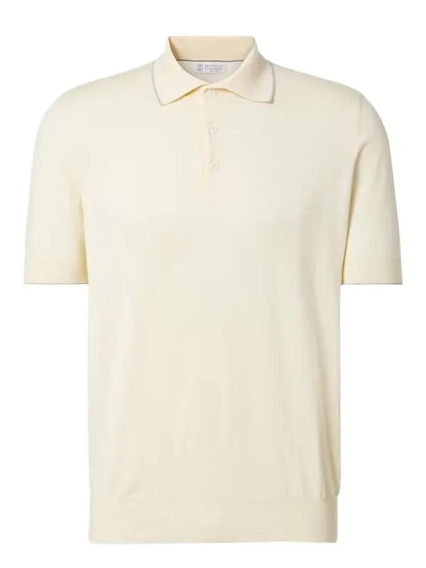 Brunello Cucinelli Cotton Polo Shirt - Yellow