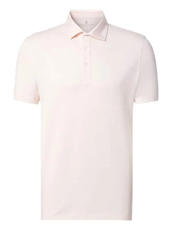 Brunello Cucinelli Cotton And Linen Polo Shirt - Beige