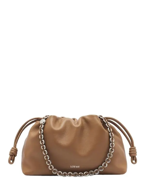 Loewe Flamenco Medium Leather Shoulder Bag - Brown
