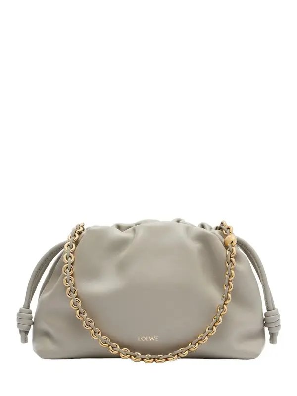 Loewe Flamenco Medium Leather Shoulder Bag - Grey