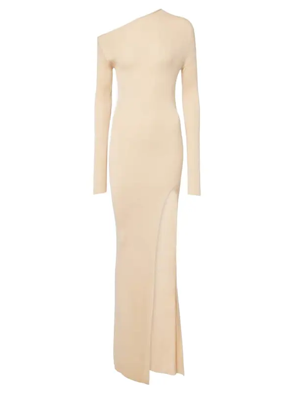 AYA MUSE Ciro Silk-blend Maxi Dress - Beige