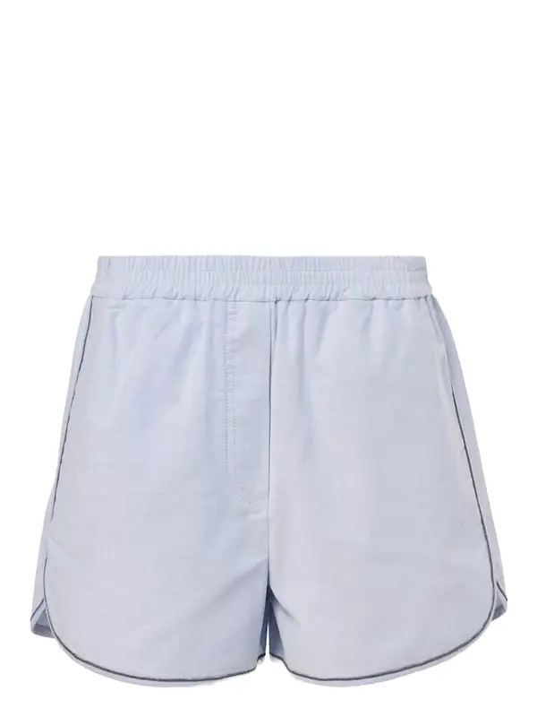 Brunello Cucinelli Cotton Shorts - Blue