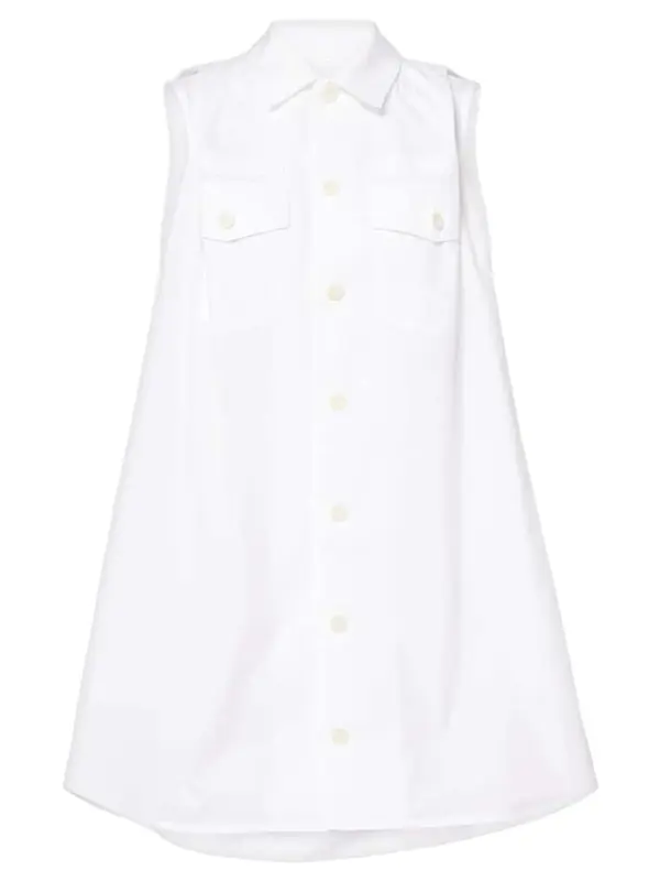 Sacai Poplin Minidress - White